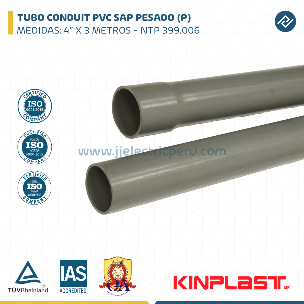 TUBO PVC SAP 3" X 3 METROS - KINPLAST